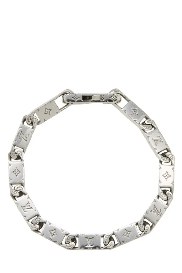 LOUIS VUITTON Monogram Link Bracelet - Silver
