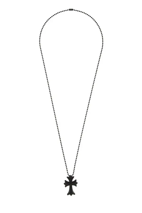 Chrome Hearts Rubber Cross Necklace - Black