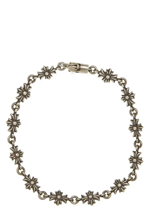 Chrome Hearts Sterling Tiny Cross Bracelet