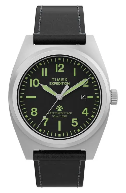 Timex® Timex Expedition Capstone Stainless Steel And Silicone Strap Watch - Silver-tone