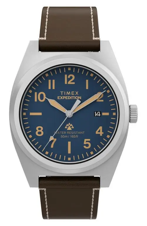 Timex® Timex Expedition Capstone Chronograph Stainless Steel Watch - Silverone/blue