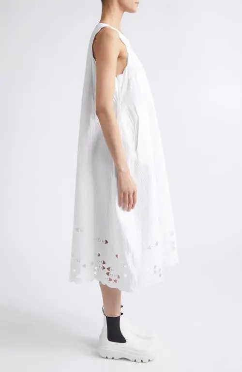 MELITTA BAUMEISTER Embroidered Cotton Double Weave Dress