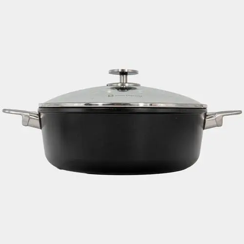 SWISS DIAMOND Chd Nonstick Braiser With Glass Lid - Black