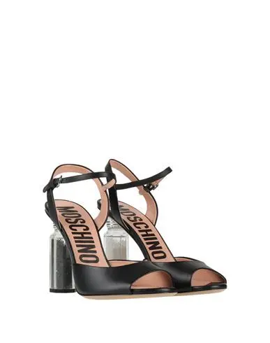 Moschino Calfskin Sandals With Sculptural Heel