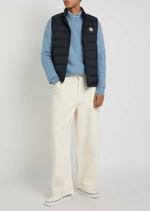 Moncler Barthe Quilted Shell Gilet - Navy