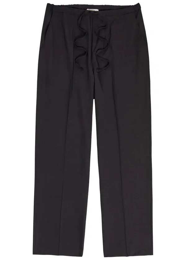 SECOND / LAYER Primo Baggy Woven Trousers - Black