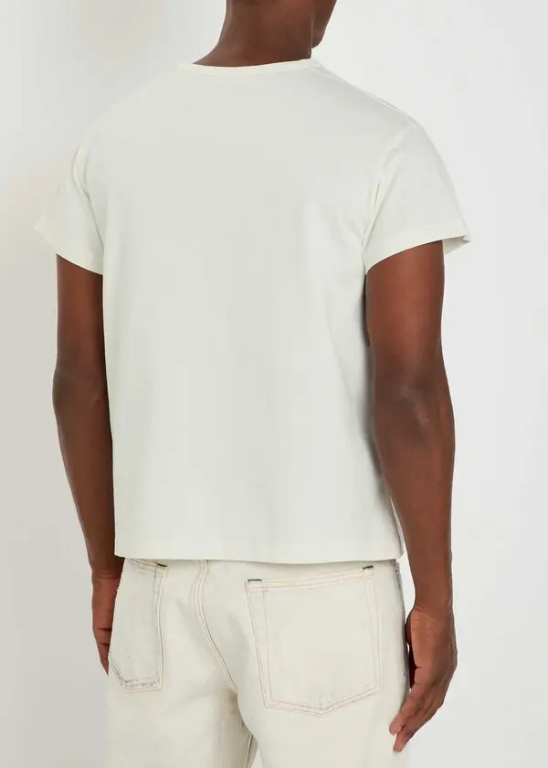 SECOND / LAYER Printed Cotton T-shirt - Cream