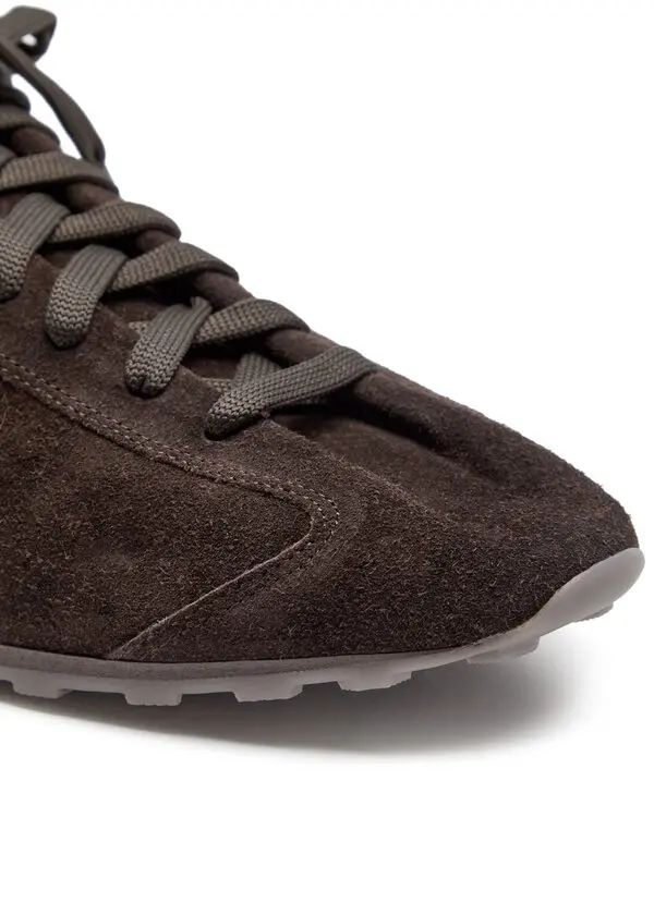Jacquemus Les Tennis Suede Lace-up Sneakers - Brown