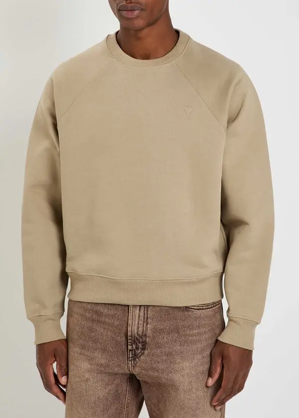 AMI Paris Logo Cotton Sweatshirt