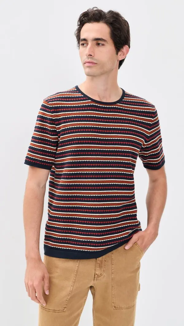Nn07 Bari Striped Knit Tee