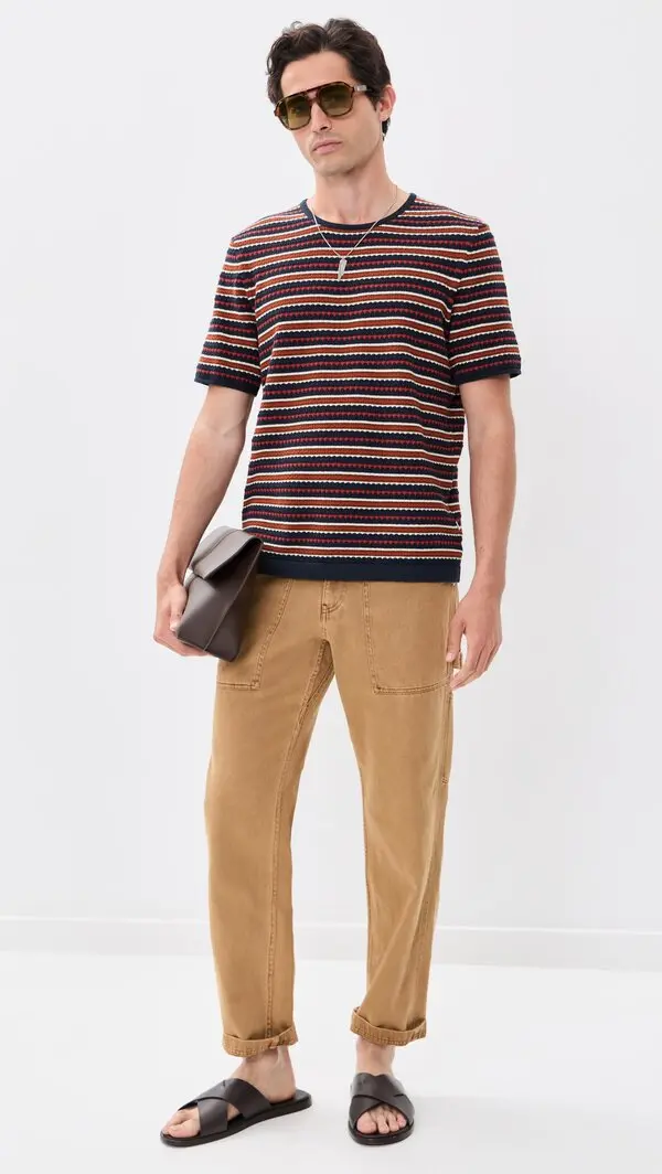 Nn07 Bari Striped Knit Tee
