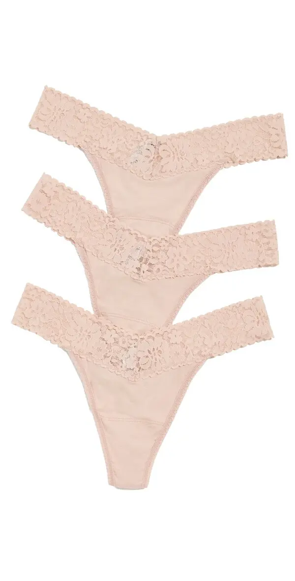 Hanky Panky Dreamease Original Rise Thong 3 Pack - Chai