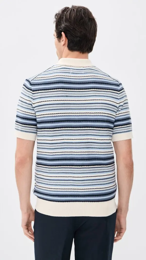 Nn07 Nolan Striped Button Sweater