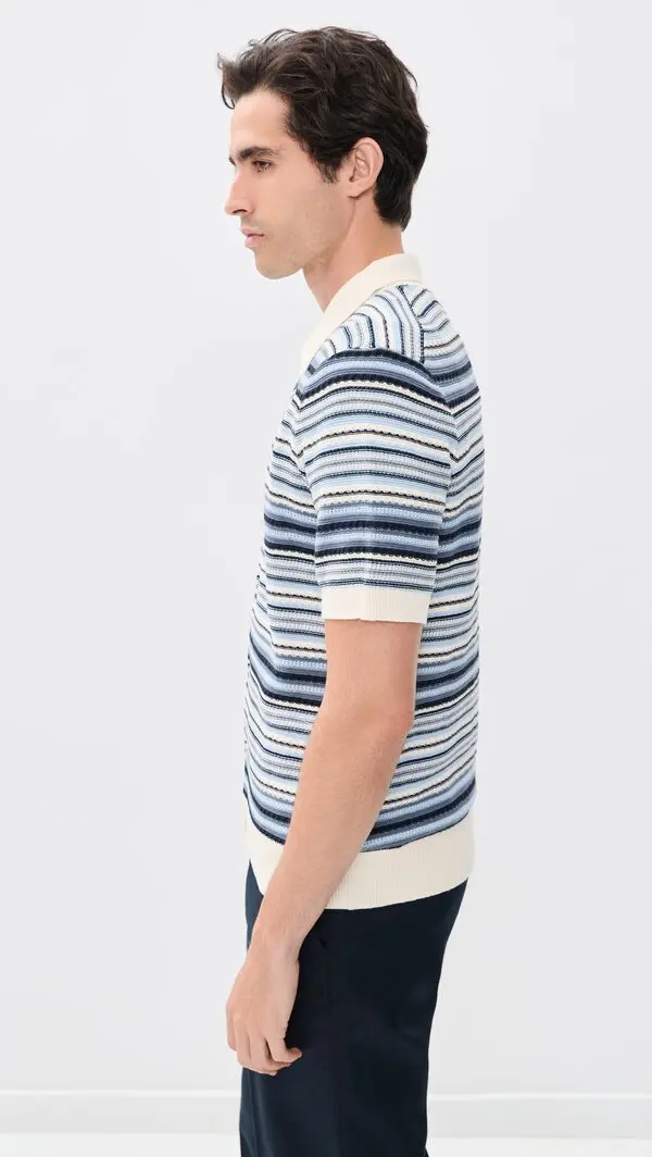 Nn07 Nolan Striped Button Sweater