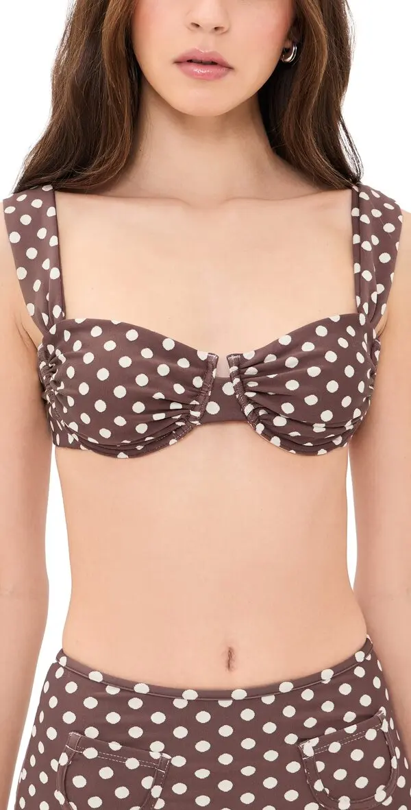 MONTCE Bella Bikini Top Polka Dot Underwire Top - Vivian