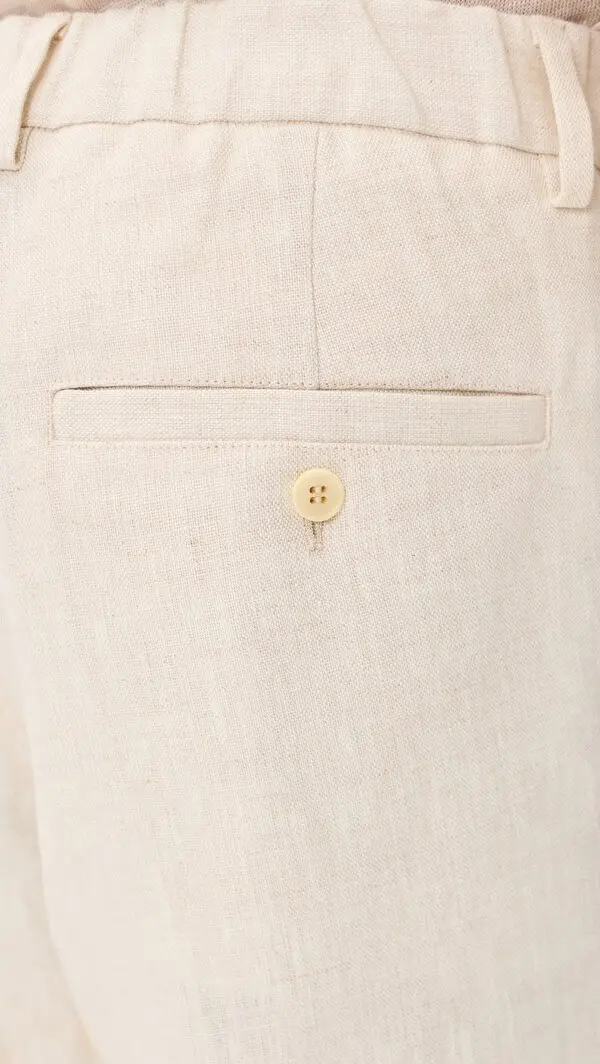Nn07 Kay Linen Relaxed Pleated Trousers - Oat