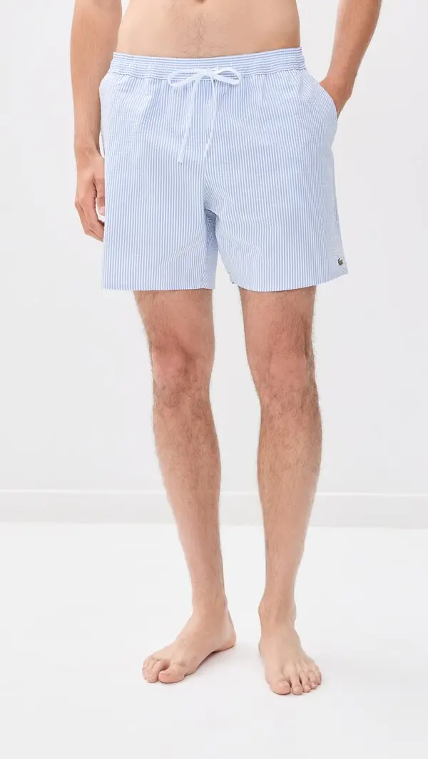 Lacoste Seersucker Swim Shorts