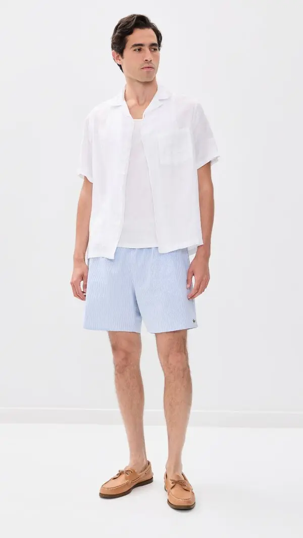 Lacoste Seersucker Swim Shorts