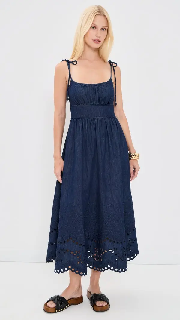 Shop Women's Navy Linen Dresses