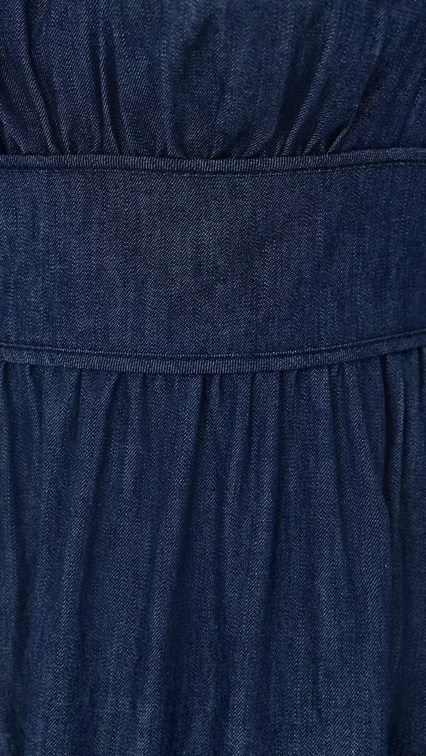 Zimmermann Mahon Broderie Denim Midi Dress