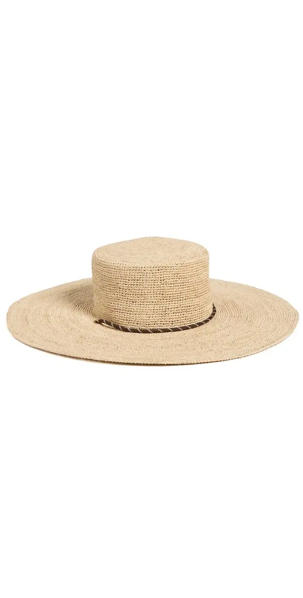 Rag & Bone Frankie Boater Hat - Natural Crochet