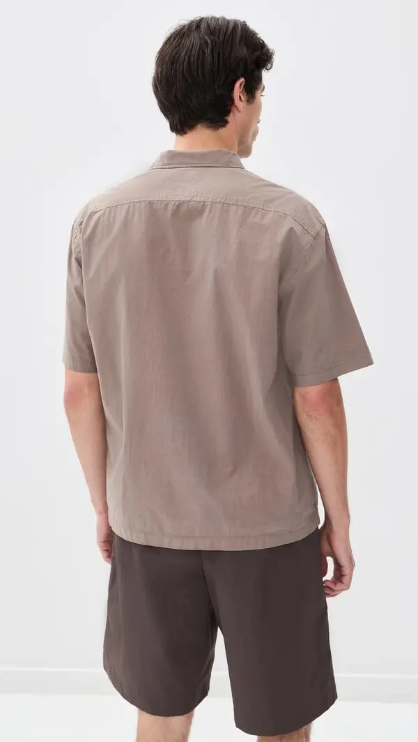 Norse Projects Mols Tencel Short Sleeve Shirt - Walnut