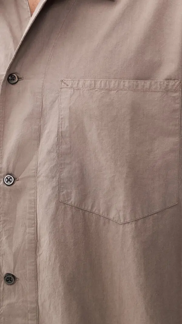Norse Projects Mols Tencel Short Sleeve Shirt - Walnut