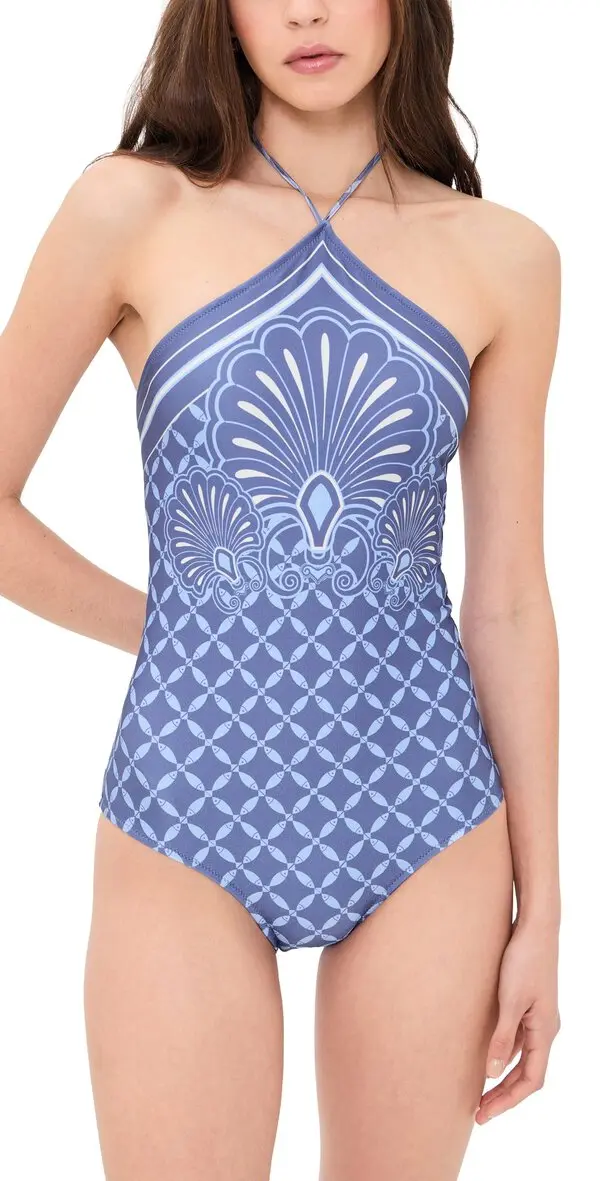 SHANI SHEMER Camilla Piece One-piece Swimsuit - Indigo Print