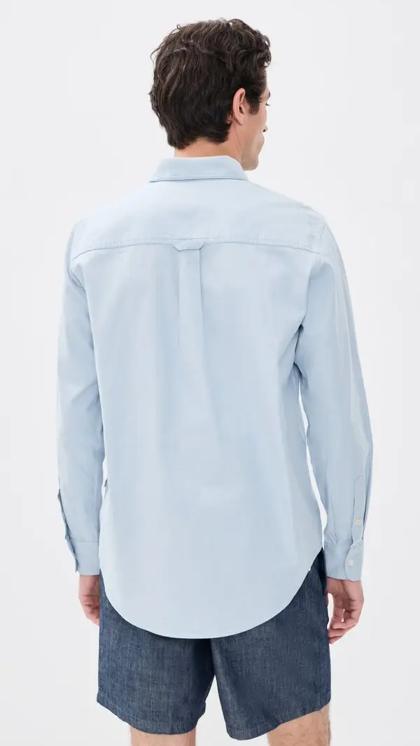Nn07 Colby Cotton Utility Shirt - Sky Mist
