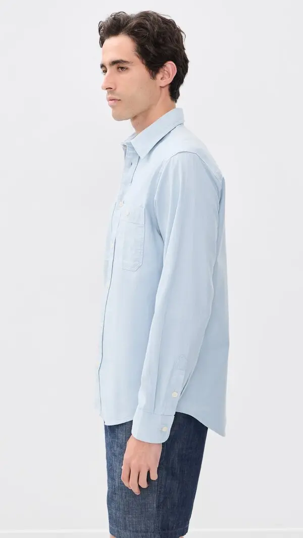 Nn07 Colby Cotton Utility Shirt - Sky Mist