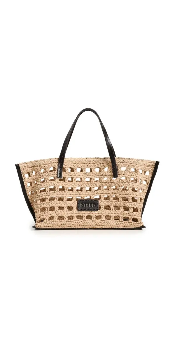 Staud Christos Mini Tote - Raffia Crochet