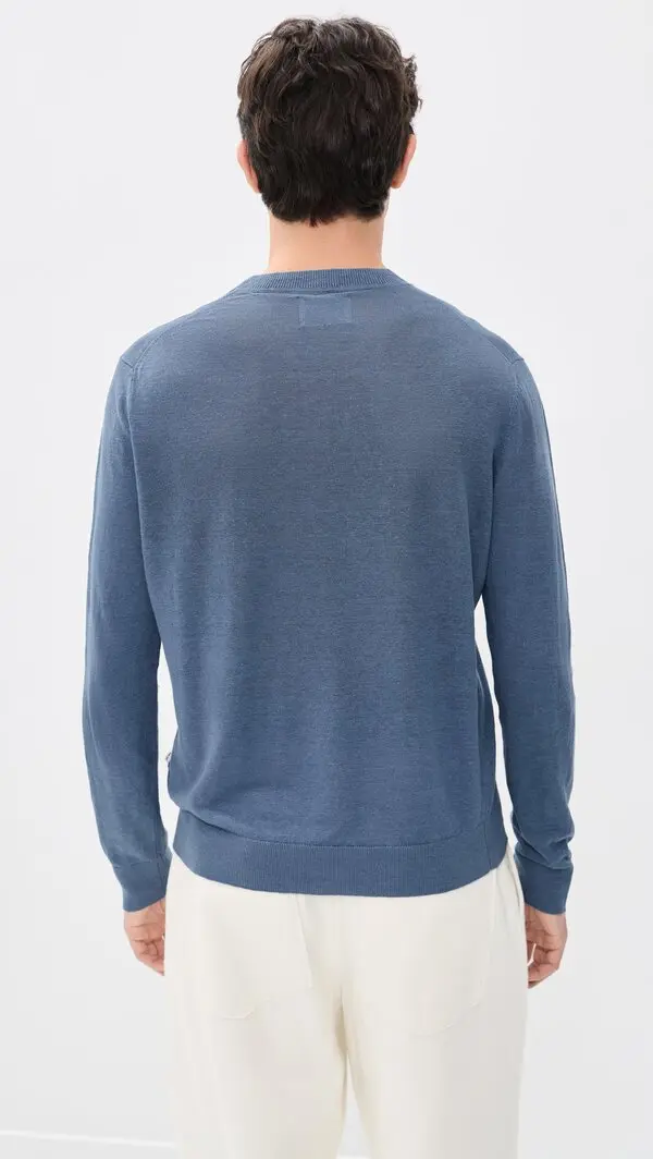Nn07 Ten Linen Crew Neck Sweater - Stone Blue