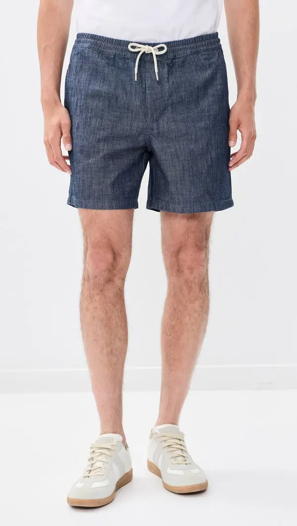 Nn07 Gregor Chambray Shorts - Medium Rinse