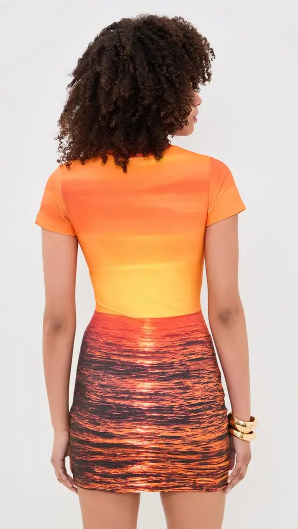 LESLIE AMON Graphic T-shirt Dress