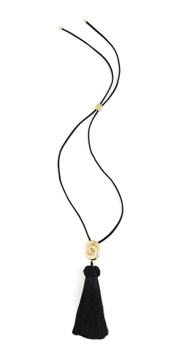 LUV AJ The Solstice Knot Tassel Necklace - Gold
