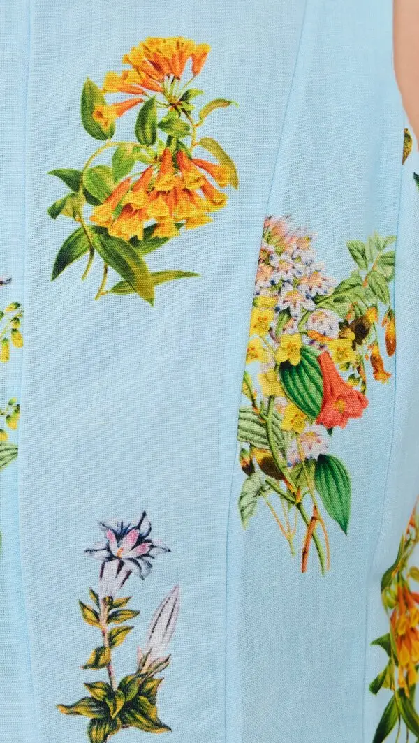 Hemant & Nandita Sleeveless Floral Print Mini Dress