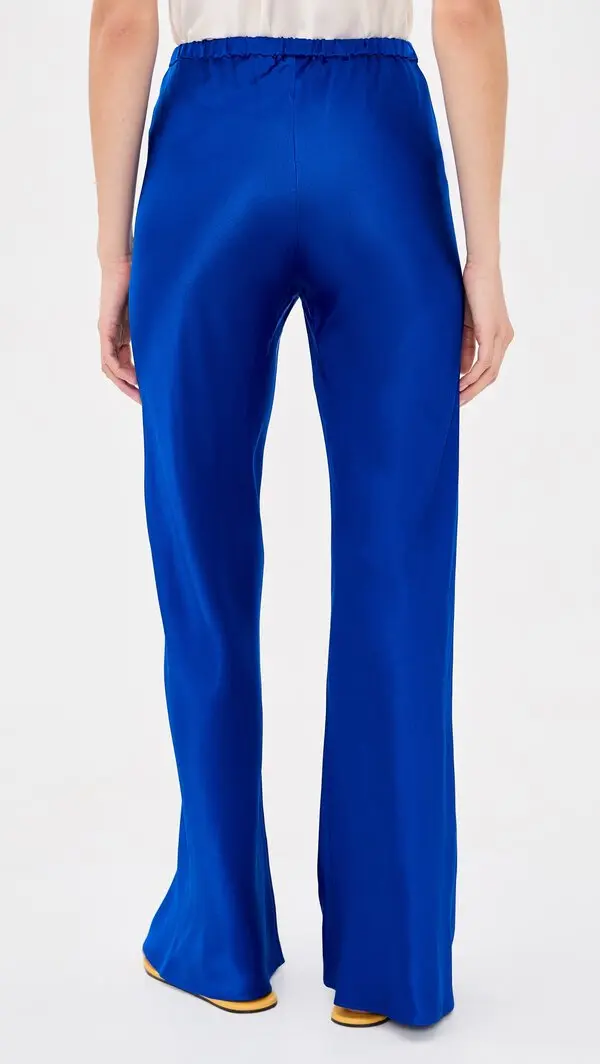 Comme Si Silk Bias Pants - Blue