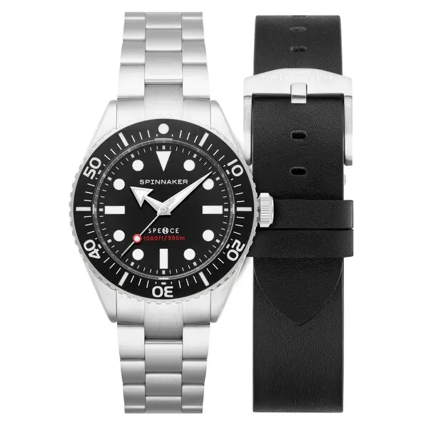SPINNAKER Spence 300m Water Resistant Automatic Watch - Black
