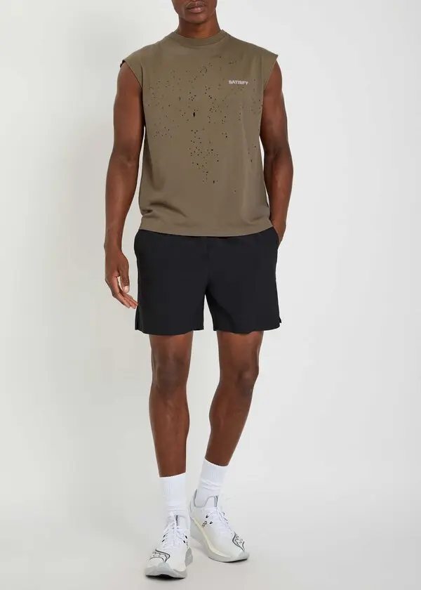 Satisfy Mothtech Muscle Distressed Cotton T-shirt - Grey