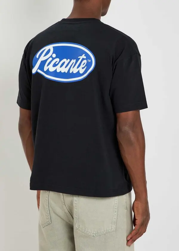 PICANTE Sienna Logo-print Cotton T-shirt - Black