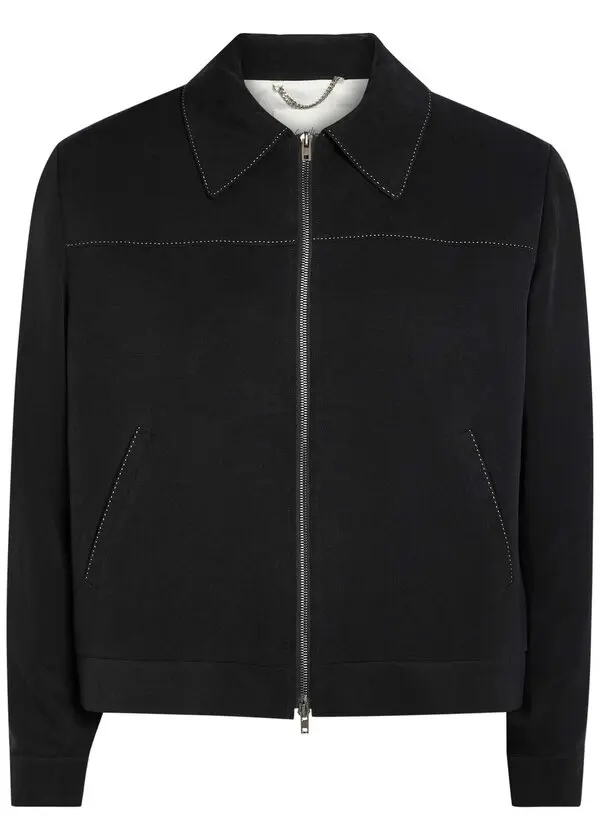 SECOND / LAYER Herman Contrast-stitch Twill Jacket