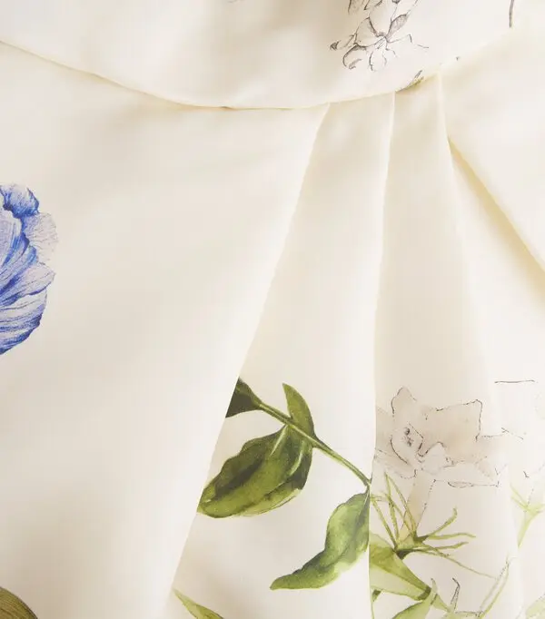 Monique Lhuillier Silk Gazar Iris Bouquet Gown