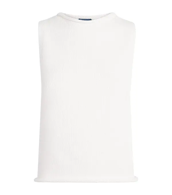 Polo Ralph Lauren Linen-cotton Blend Fine Knit Sweater Vest