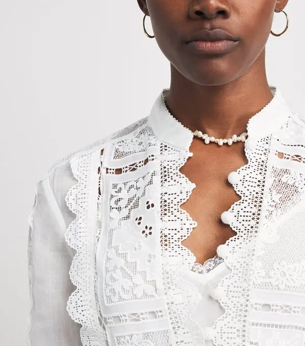 Zimmermann Ramie Lace Aster Midi Dress