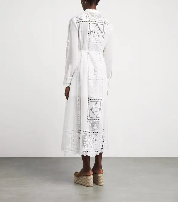 Zimmermann Ramie Lace Aster Midi Dress