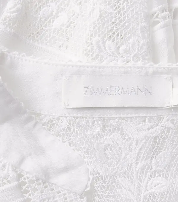 Zimmermann Ramie Lace Aster Midi Dress