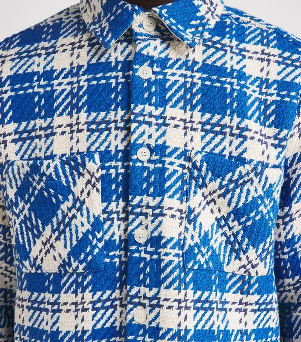 WAX LONDON Cotton Check Whiting Overshirt