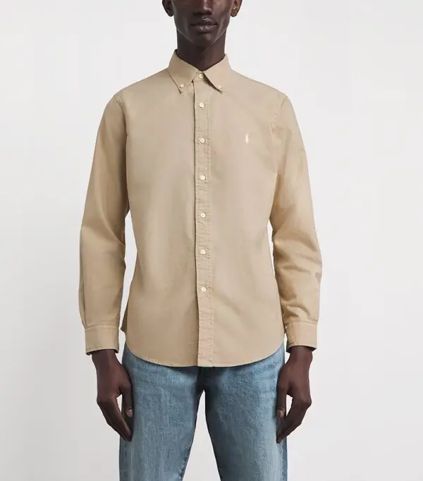 Polo Ralph Lauren Cotton Garment-dyed Oxford Shirt - Brown
