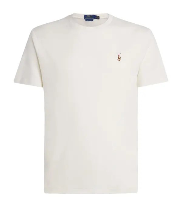 Polo Ralph Lauren Pima Cotton Polo Pony T-shirt - Ivory