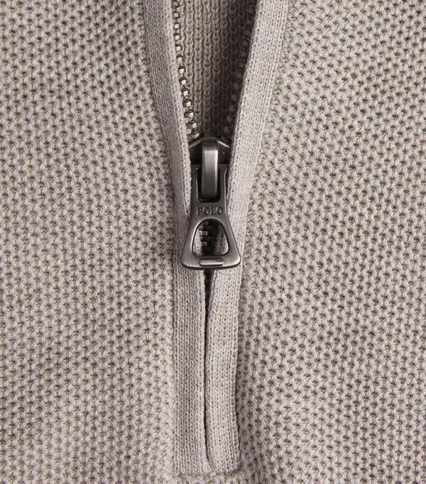 Polo Ralph Lauren Cotton Half-zip Sweater - Brown